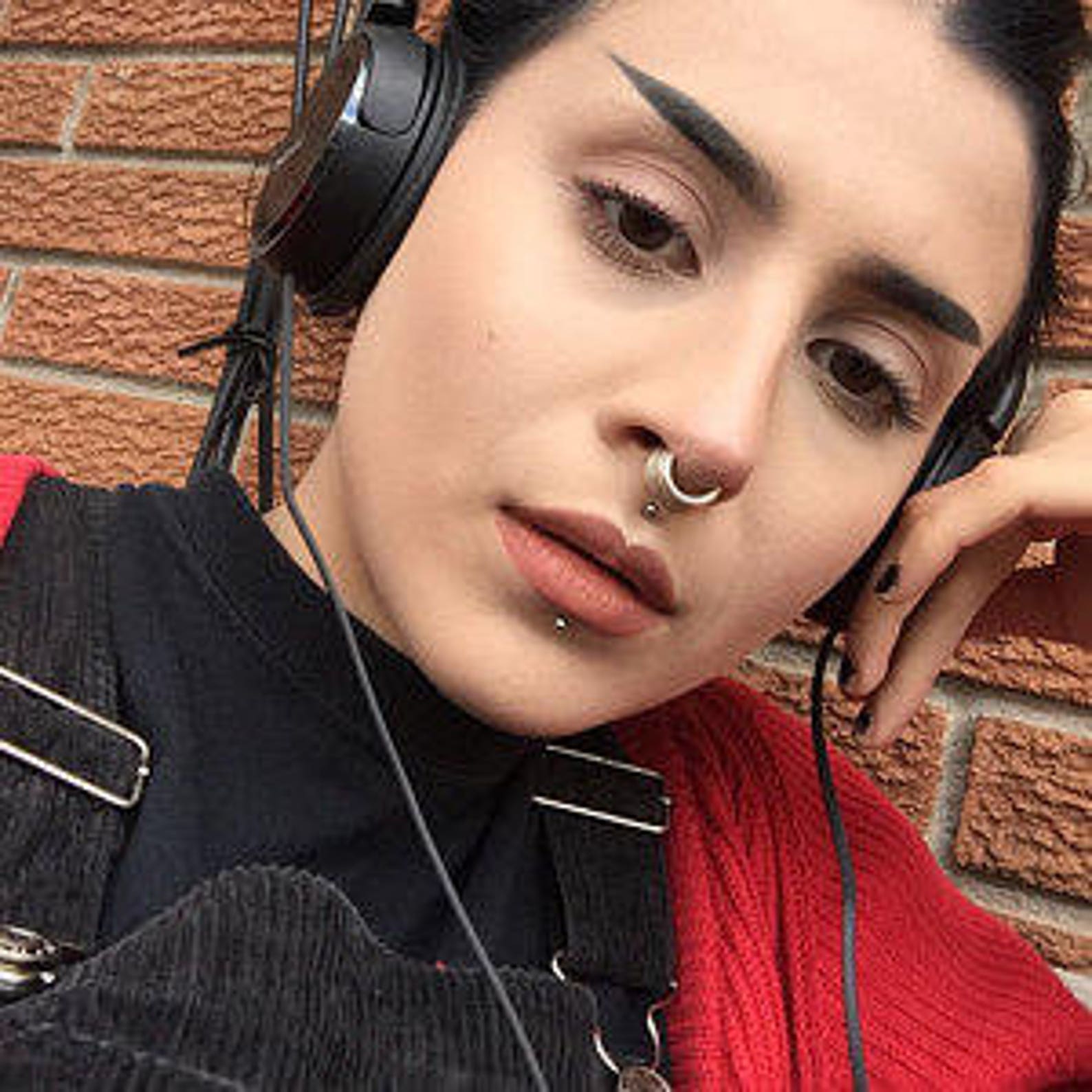 Quadruple Straight Stacked Septum Ring Four Row Nose Ring - Etsy