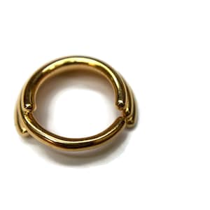 Yellow Gold Triple Stacked Septum Ring ~ 3 in 1 Nose Hoop ~ Piercing ...