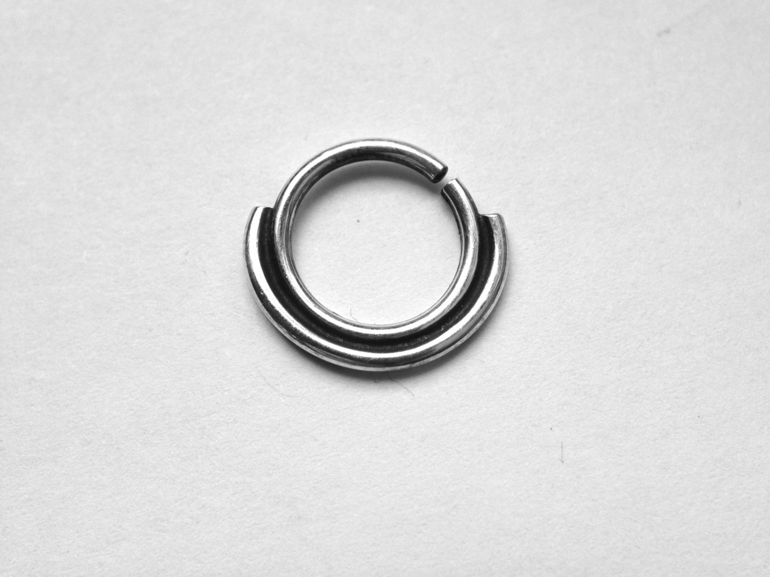 Double Septum Ring - Piercing Hoop - Nostril - Helix - Eyebrow - Daith ...