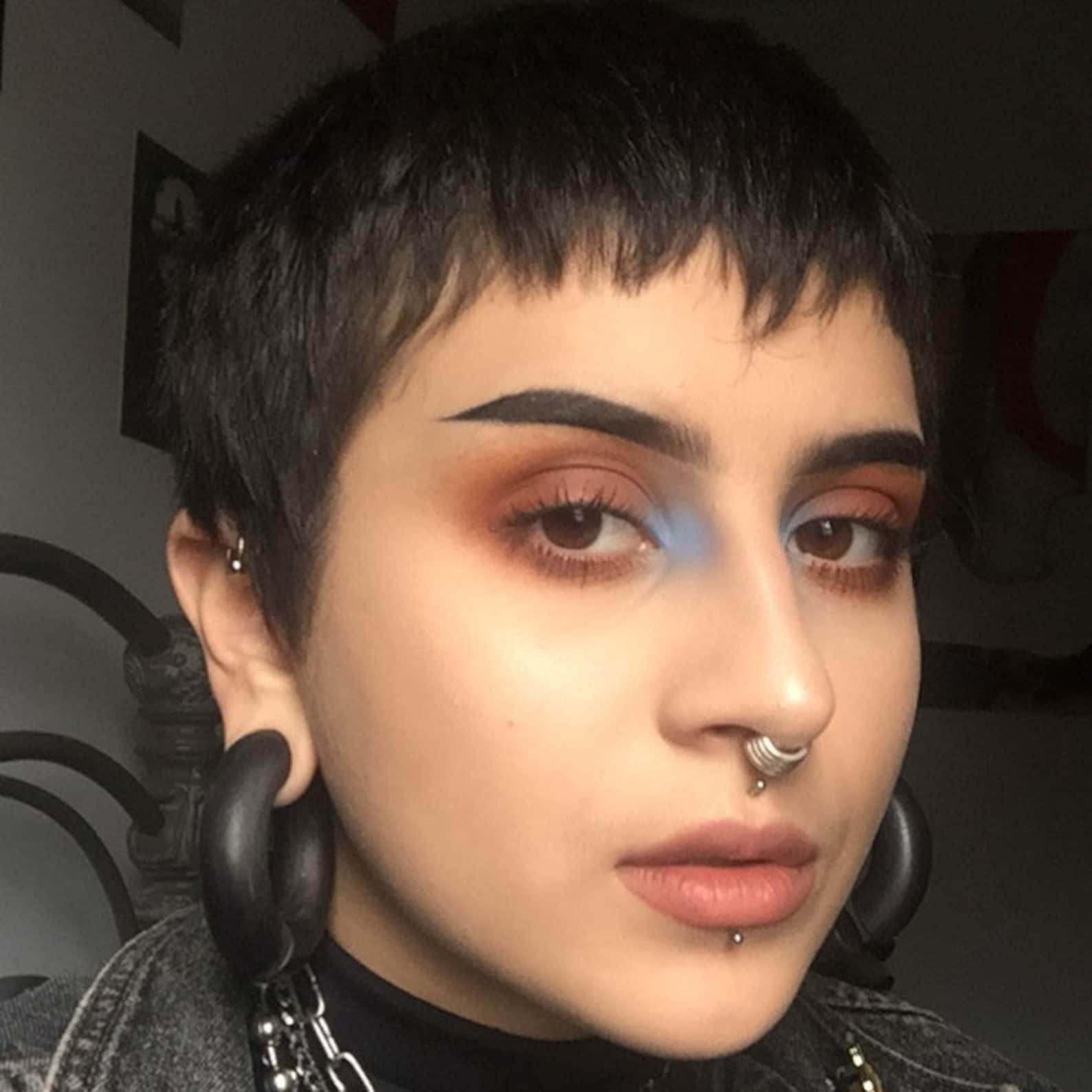 Quadruple Straight Stacked Septum Ring Four Row Nose Ring - Etsy UK