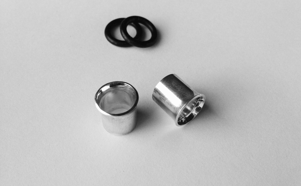 Shiny Sterling Silver Plugs Gauged Earrings Flesh Tunnels | Etsy