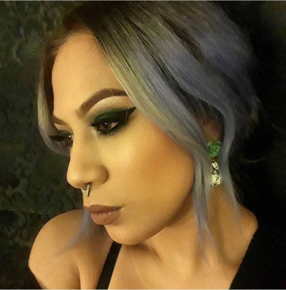 Rose Gold Shield Septum Ring ~ 5mm Blade Nose Hoop ~ Pointy Fin Body ...