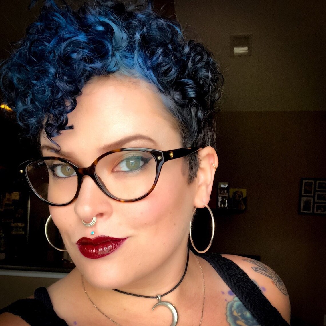 Triple Stack Septum Ring in Sterling Silver Three Layered - Etsy