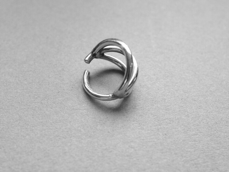 Triple Sterling Nose Ring Hoop ~ Layered Nostril Piercing Jewelry ...