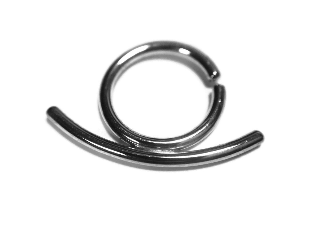Simple Bar Septum Ring ~ Statement Septum Ring ~ Nickel-free Solid ...
