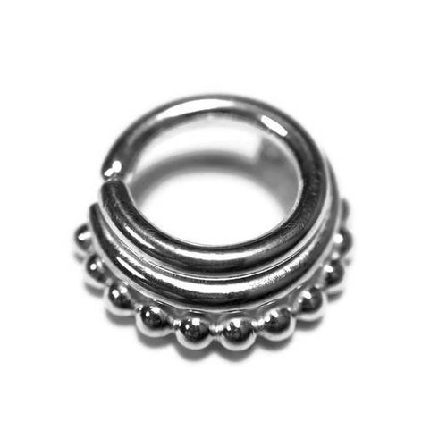 Stacked Septum Ring Layered Piercing Nickel Free Sterling - Etsy
