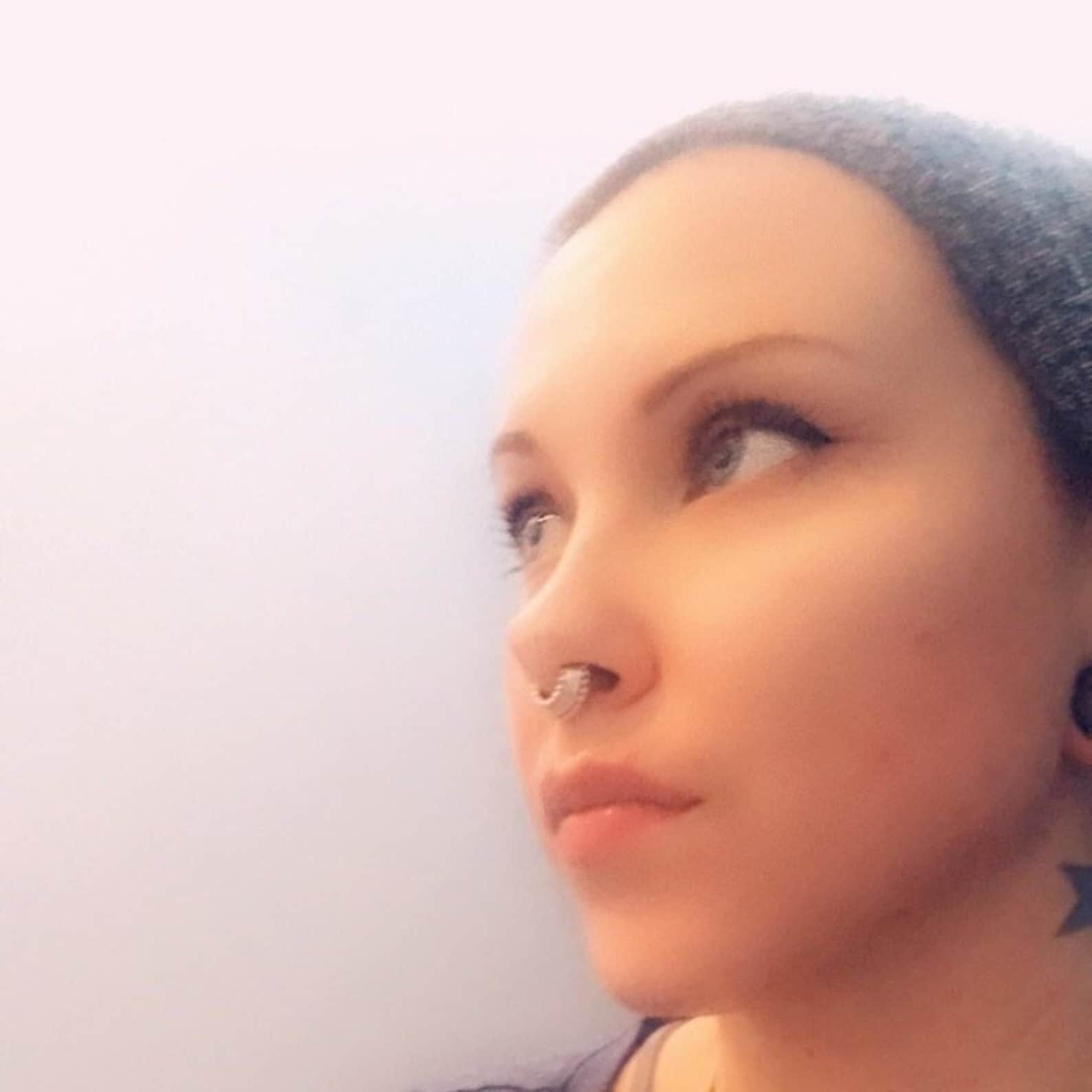 Rose Gold Beaded Stacked Septum Ring Quad Stacked Rose Gold - Etsy