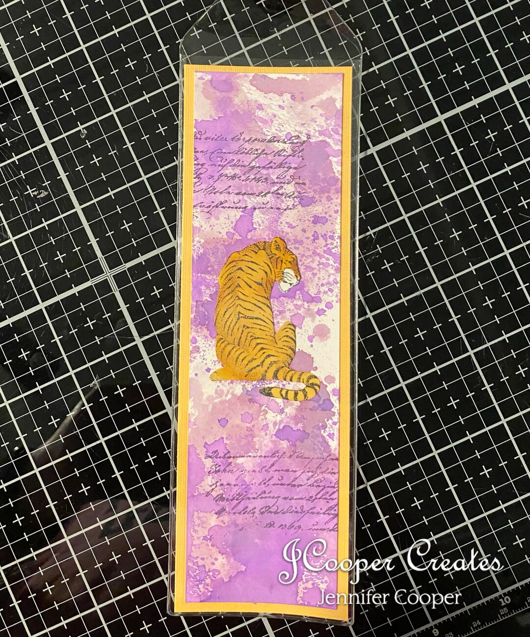 Purple and Gold Tigers Handmade Bookmark - Etsy