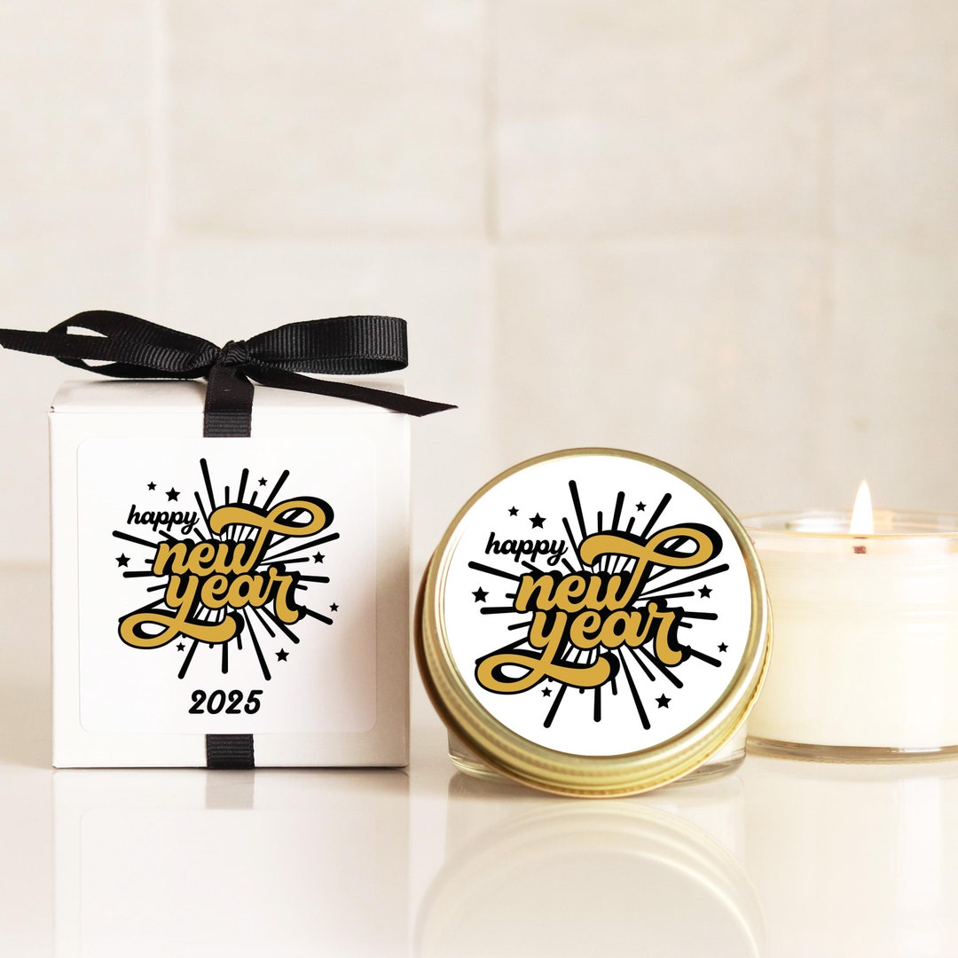 Happy New Year Candles | Happy 2025 New Year's Favors | New Year's Eve ...