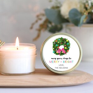 Christmas Candle Favors - May Your Days Be Merry and Bright Design ...