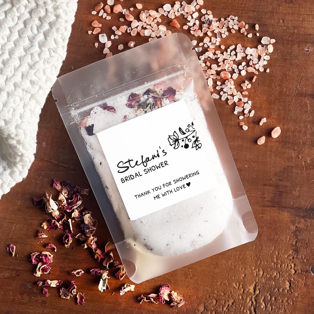 Bath Salt Favors | Bridal Shower Favor Bath Salts | Bridal Shower Bath ...