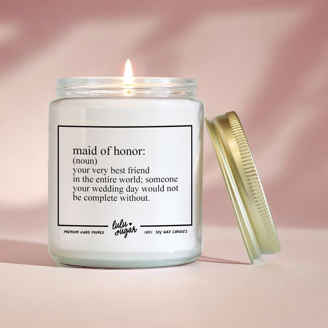 Maid of Honor Gifts | Maid of Honor Candle | Personalized Bridal Party ...