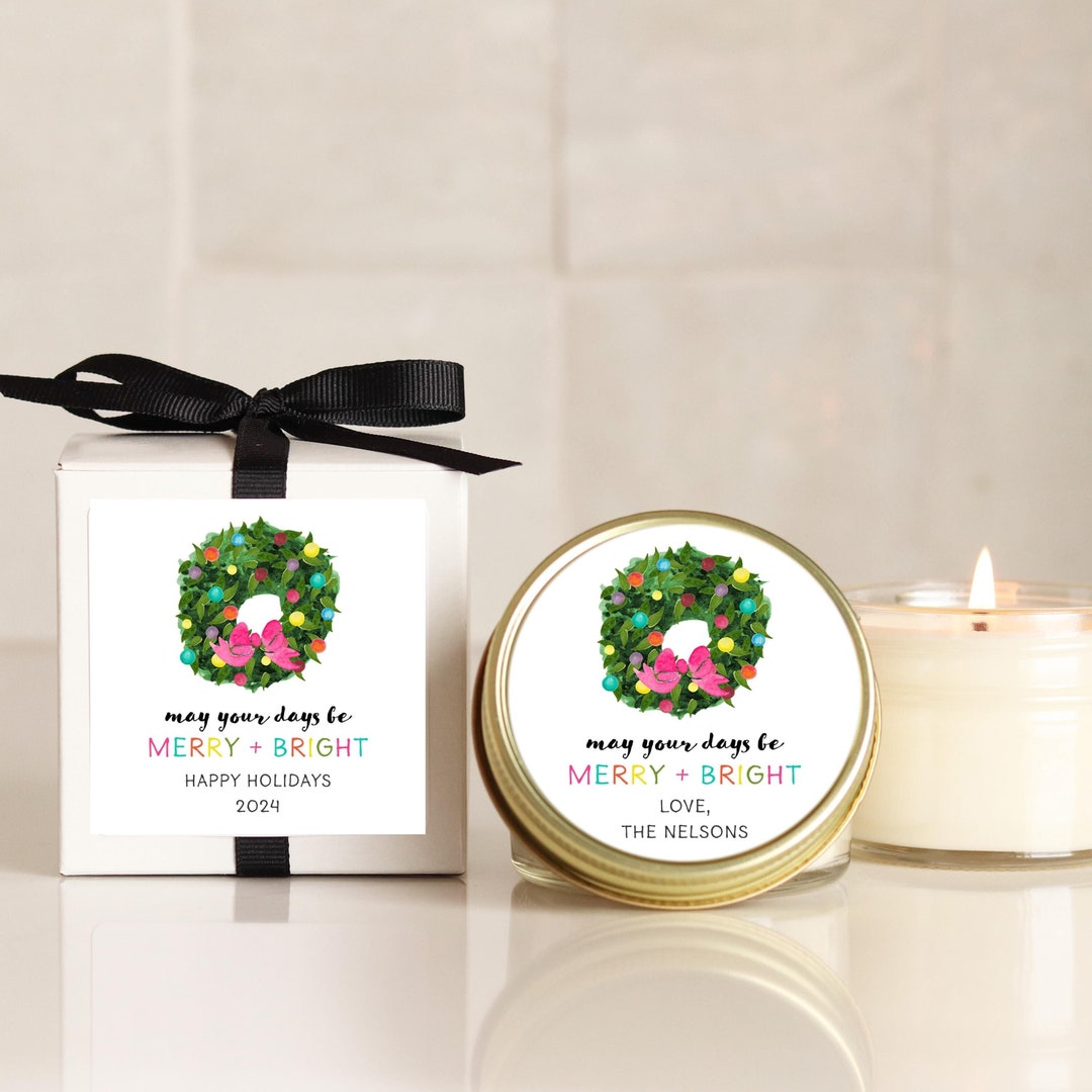 Christmas Candle Favors - May Your Days Be Merry and Bright Design ...