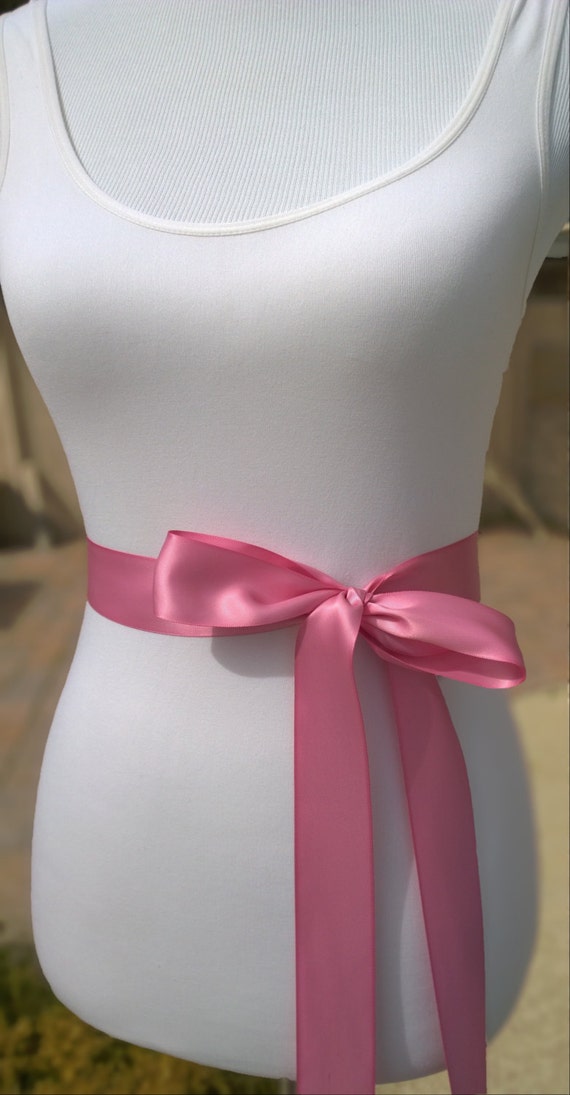Rosy Mauve Sash-Ribbon Sash Pink Satin Sash-Plain Ribbon | Etsy