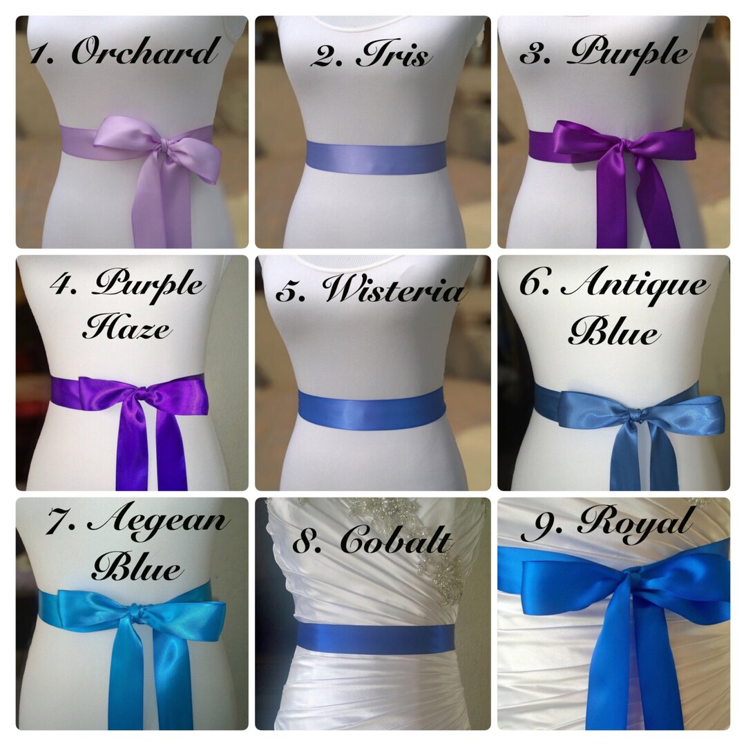 Sash Samples Samples of Double Face Satin Ribbons 1.5 or - Etsy