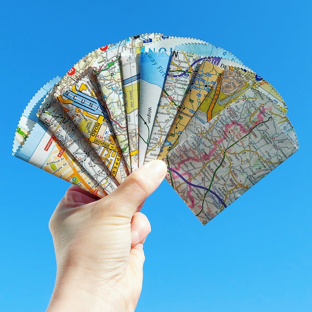 Vintage Maps Mini Paper Bags Envelopes Maps Map Envelopes - Etsy