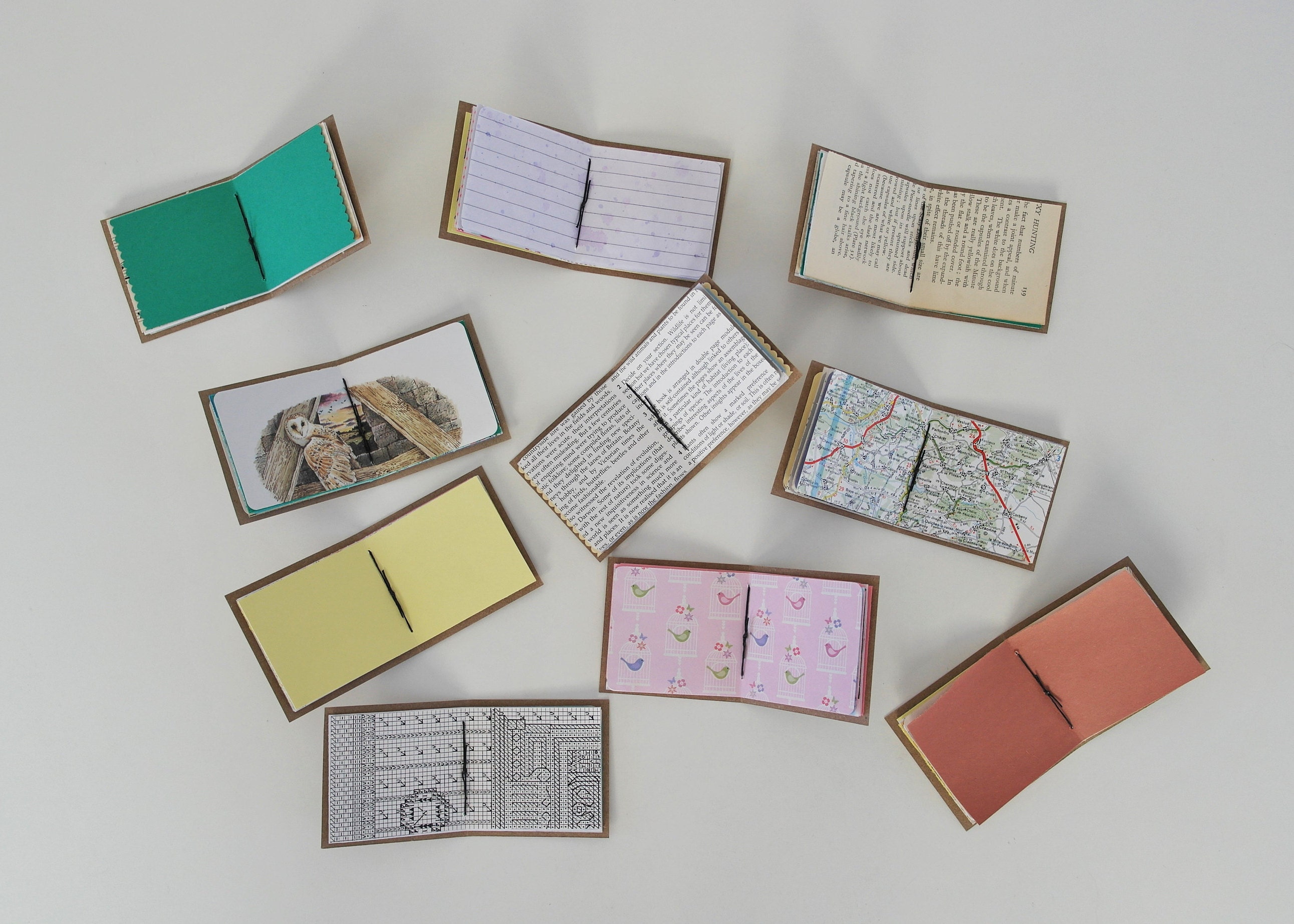 Mini Diario Pequeño diario Diario basura Diario hecho a | Etsy