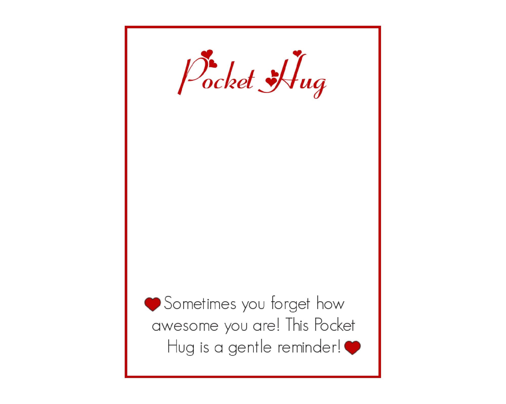 Pocket Hug Cards Printable, Pocket Hug Heart, Pocket Hug Tags, Crochet Heart Pocket Hug Card ...