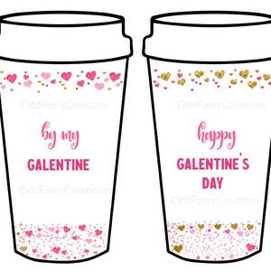 Printable Cup Cozy Template | Packaging | Valentine Crochet Coffee Cup ...