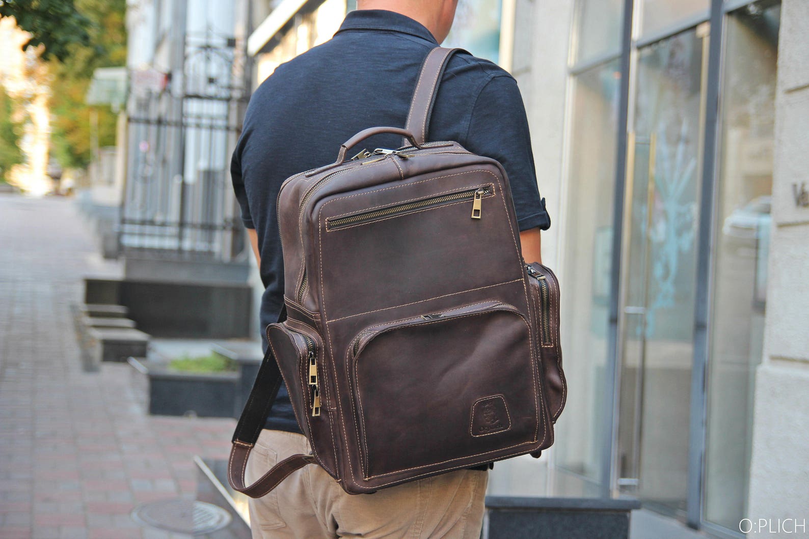 Leather Backpack Men-waxed Leather Backpack-coffee Brown | Etsy