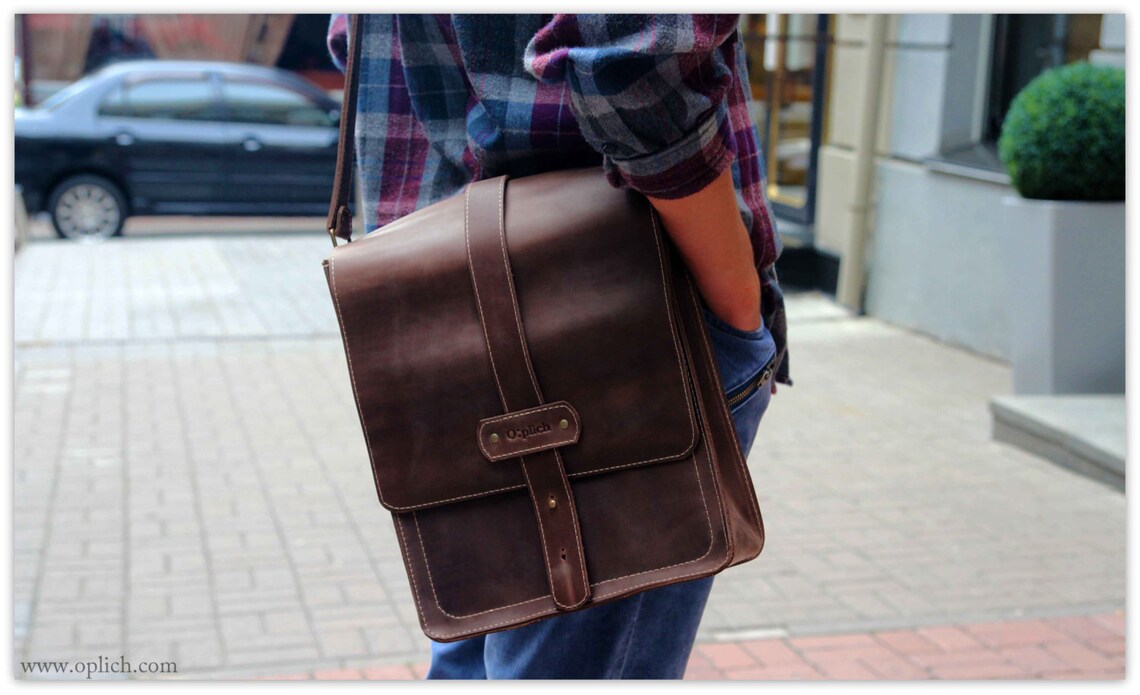 Crossbody Satchel Bag for Men/french Roast Dark Coffee Brown | Etsy
