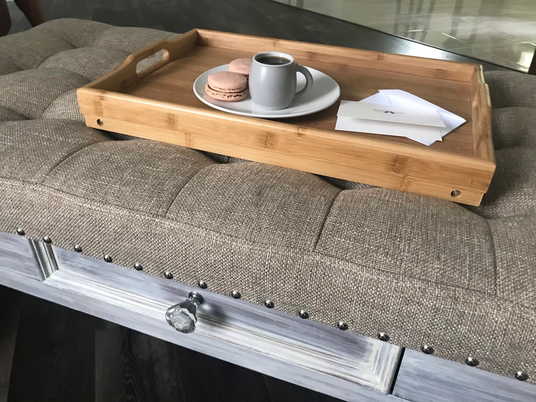 Coffee Table Custom Cushion- Tufted Cushion - Made to Order - Fireplace ...