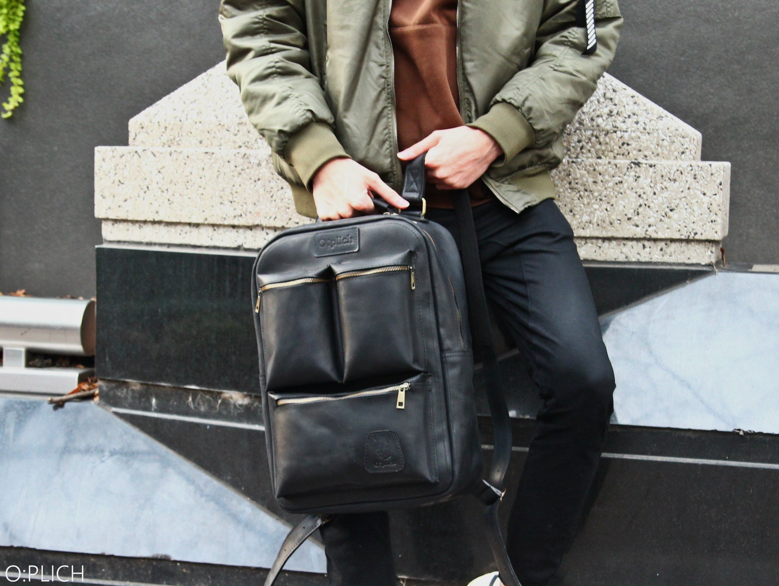 Genuine Leather Laptop Backpack for Men Travel Backpack | Etsy