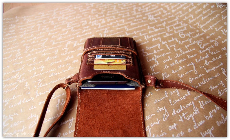 Leather Neck Wallet for iPhone 6/7/8 Plus,x,xs - Driver License Wallet ...