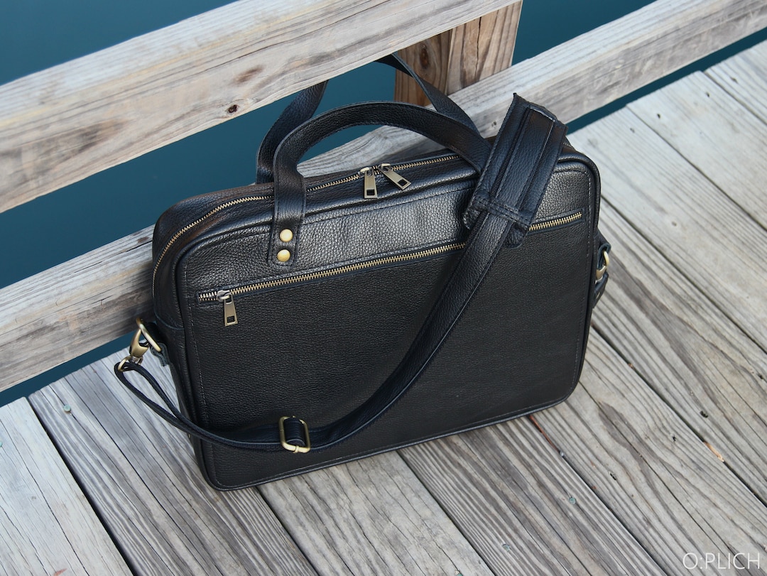 Leather Briefcase Bag /genuine Leather Computer Bag /work Organizer ...