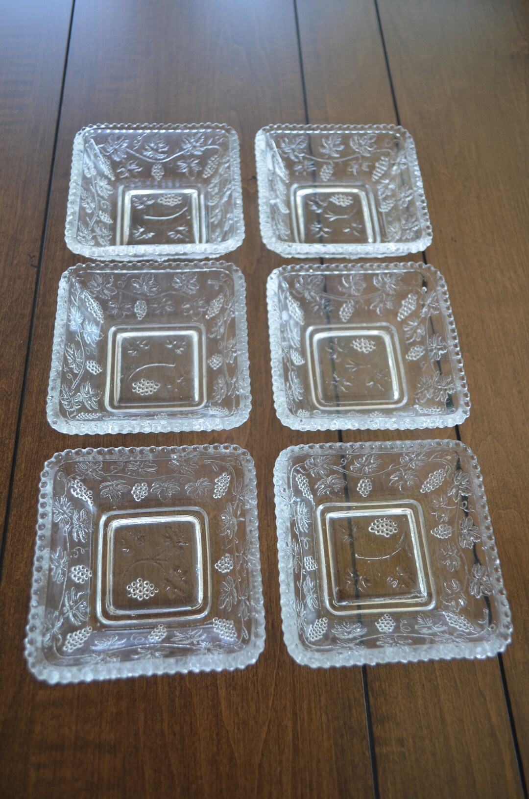 Set of 6 EAPG US Glass Company California Pattern Sauce Dishes 1890s - Etsy