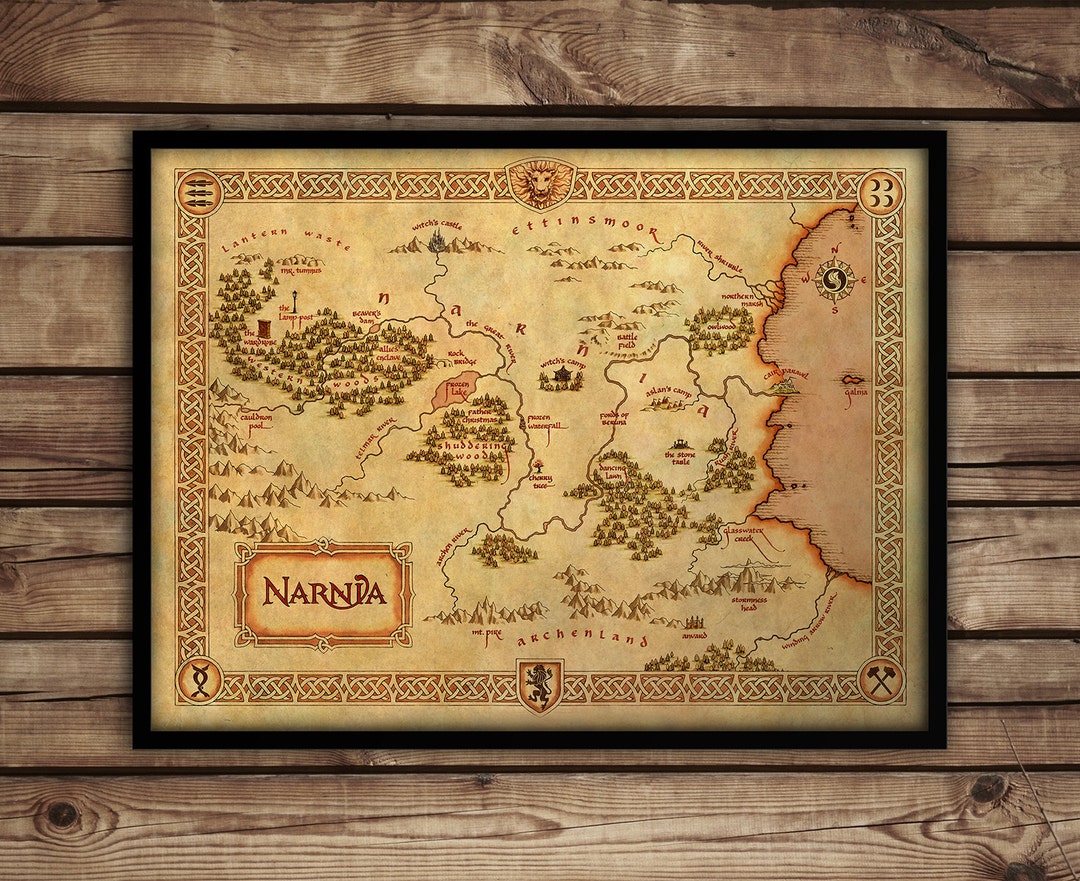 Narnia Map Narnia Art Print C S Lewis Fantasy Map 'narnia Poster ...