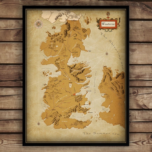 Westeros Map - Etsy