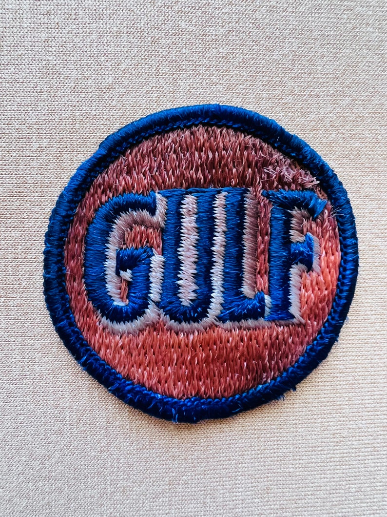 Antique/vintage Gulf Oil Co. Logo Round Embroidered Patch 1963 ? - Etsy