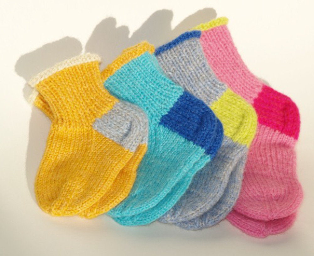 Knitting Pattern Baby Toddler Child Socks Beginner Pattern Knit Pattern ...