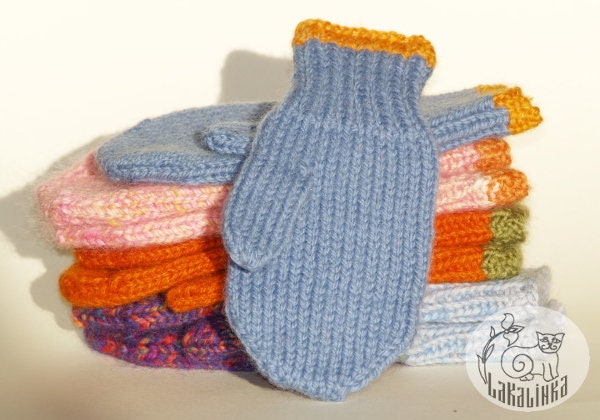 Child Mittens Knitting Pattern Basic Kids Mitten Beginner Mitten Knit ...