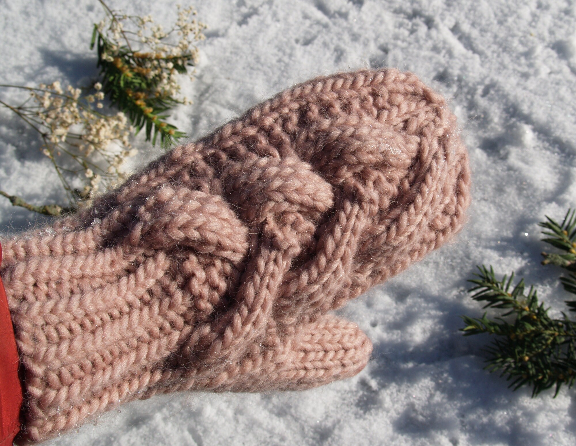 Adult Mitten Knitting Pattern Chunky Bulky Mitts Adult Mittens Cable ...