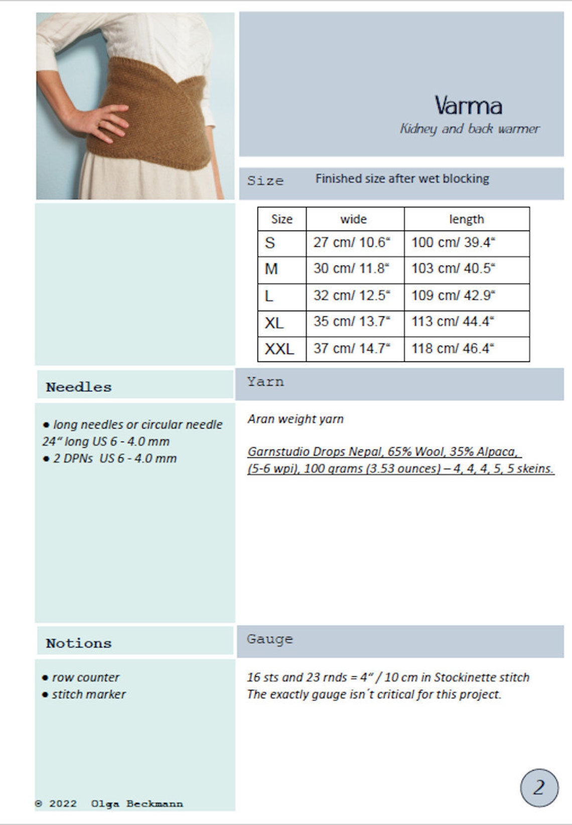 Back Kidney Warmer Knitting Pattern Haramaki Warmer Knit - Etsy