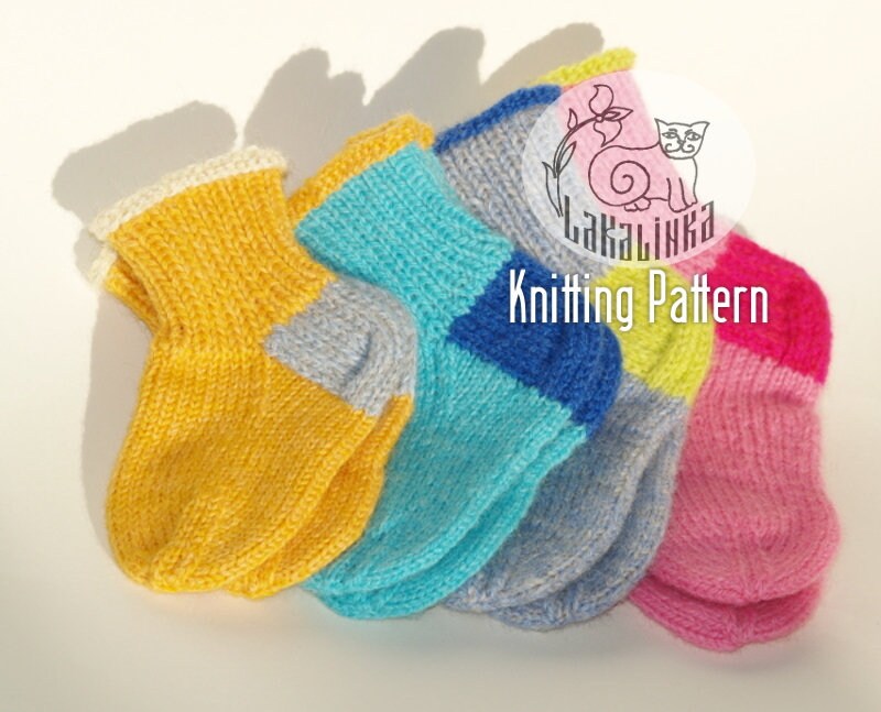 Knitting Pattern Baby Toddler Child Socks Beginner Pattern Knit Pattern ...
