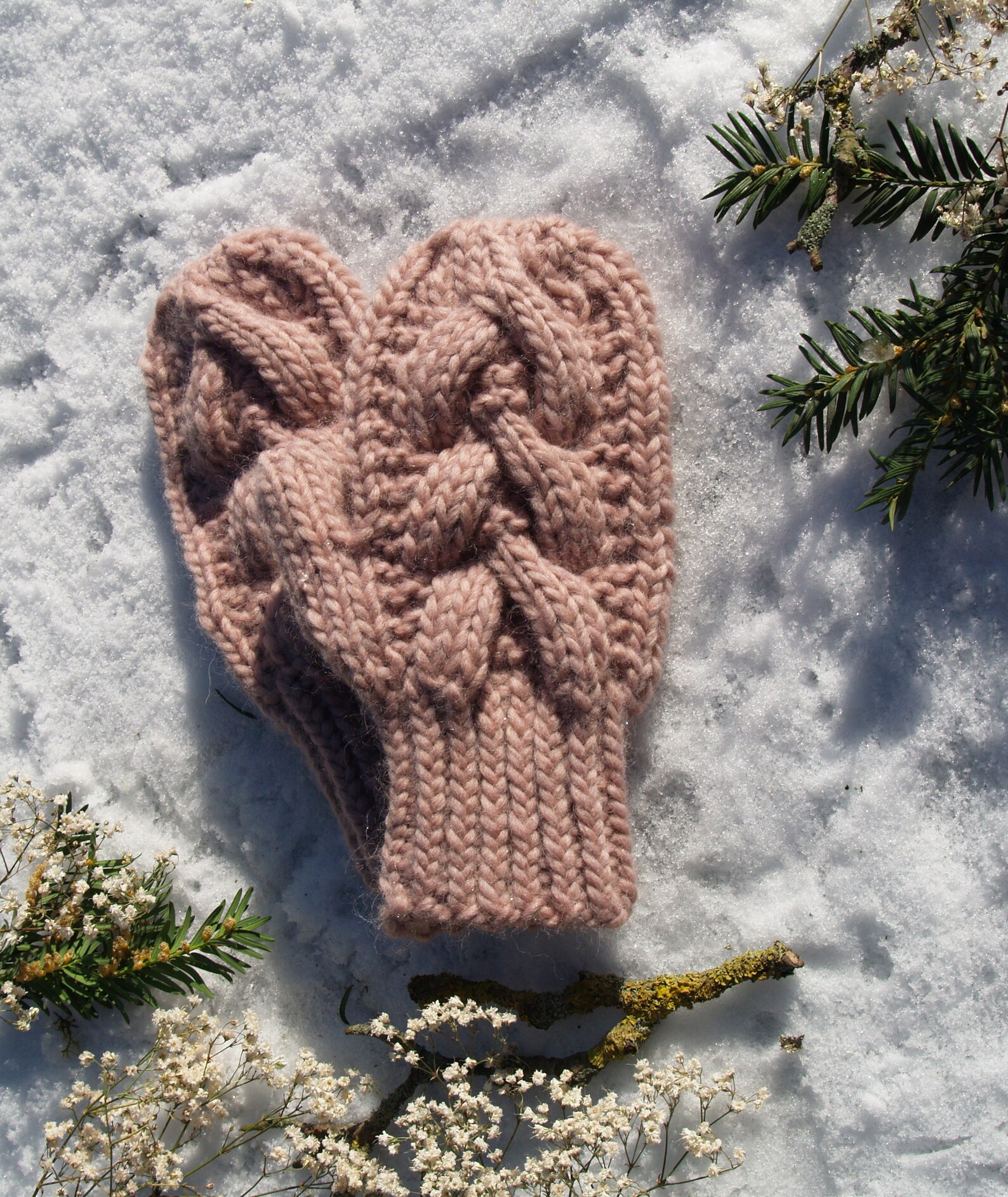 Adult Mitten Knitting Pattern - Chunky Bulky Mitts - Adult Mittens ...