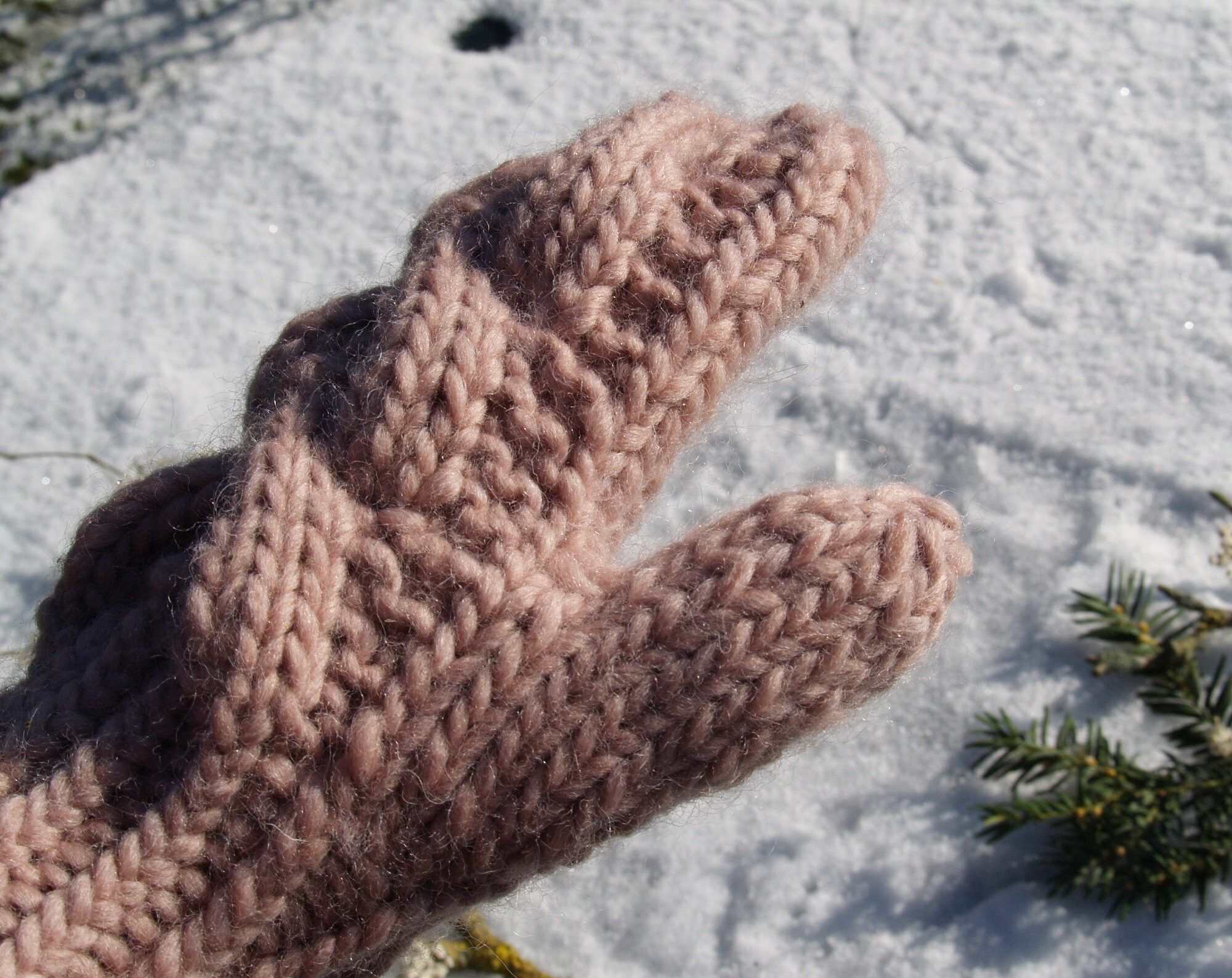 Adult Mitten Knitting Pattern Chunky Bulky Mitts Adult Mittens Cable ...
