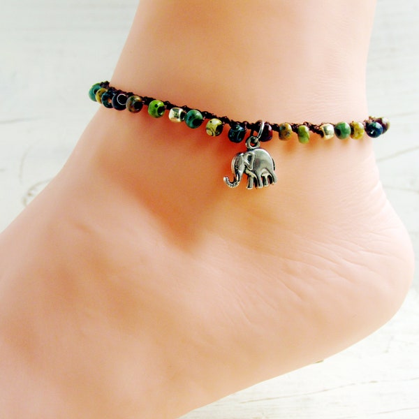 Elephant Anklet - Etsy