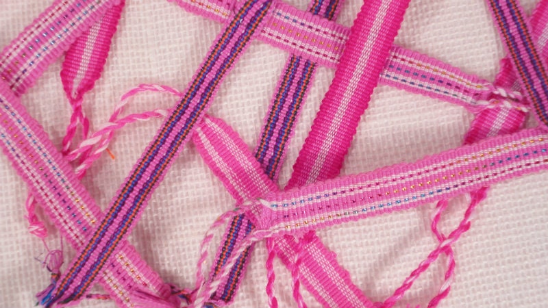 SALE Set of 5, Pink Friendship Thread Bracelets, Breast Cancer Walk ...