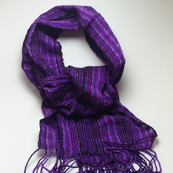 Purple Silk Scarf - Etsy