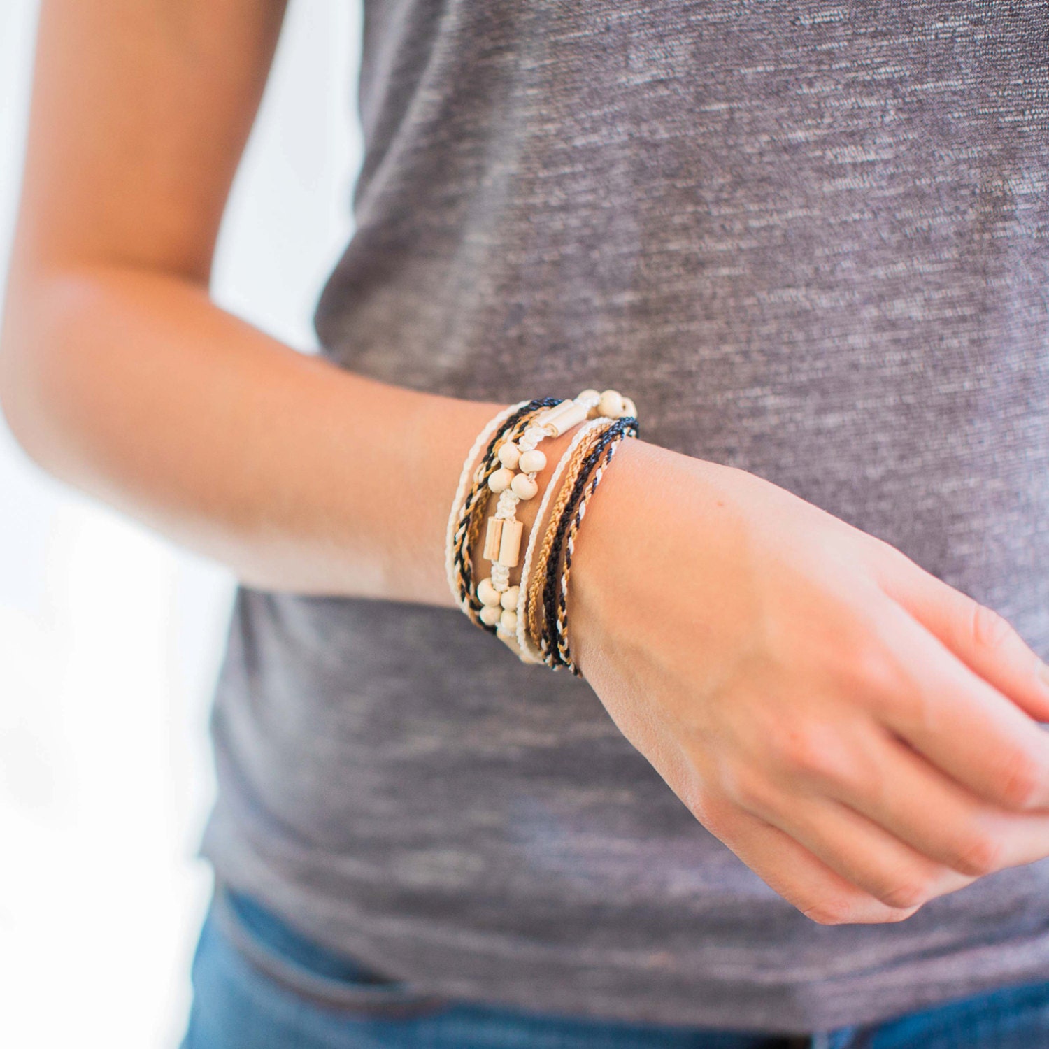 Fair Trade Charity Unisex Stack Bracelet 2 Educate, Ethically Made ...