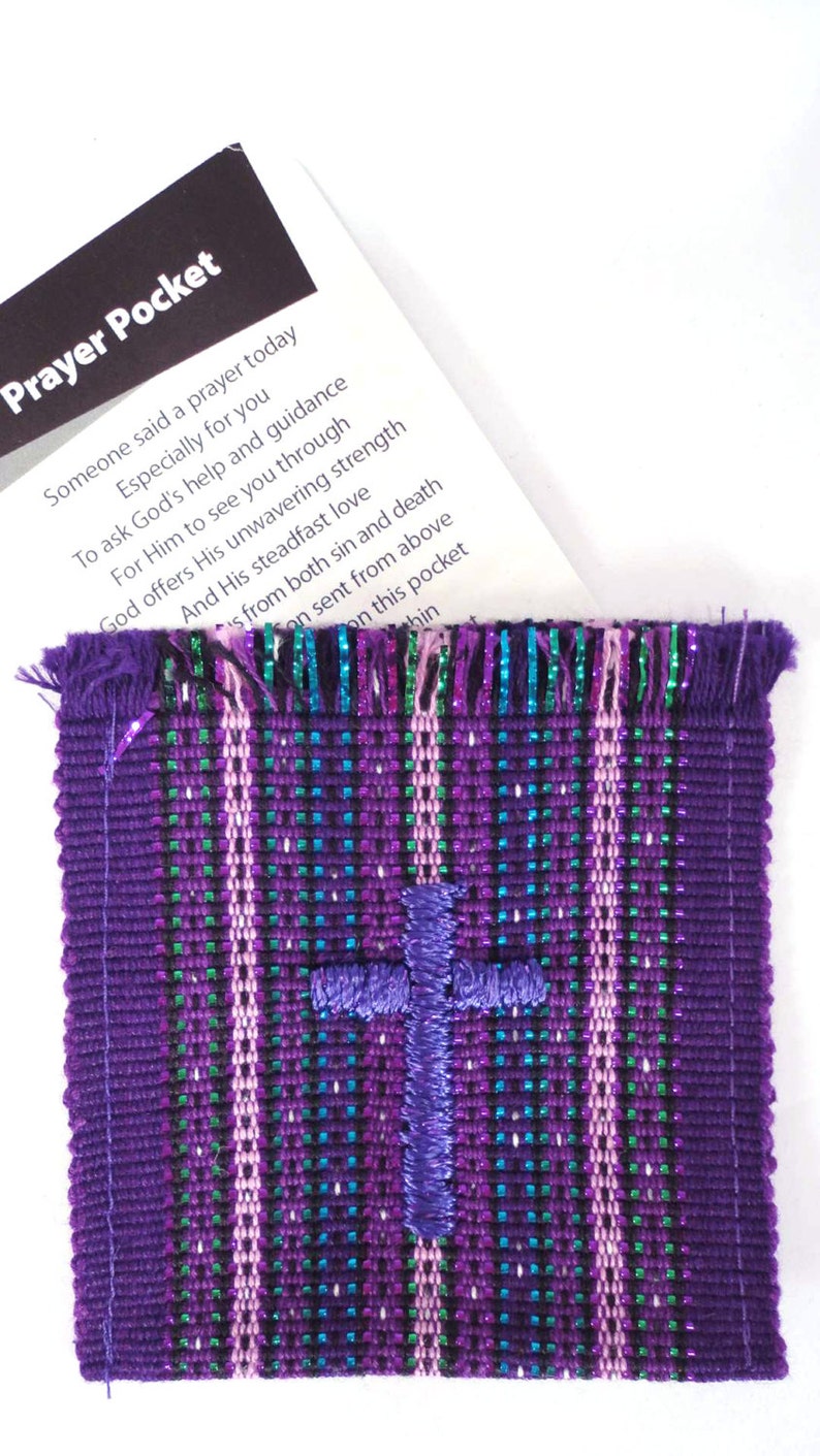 Christian Gift, Prayer Pocket With Prayer Card, Fair Trade, Handwoven ...