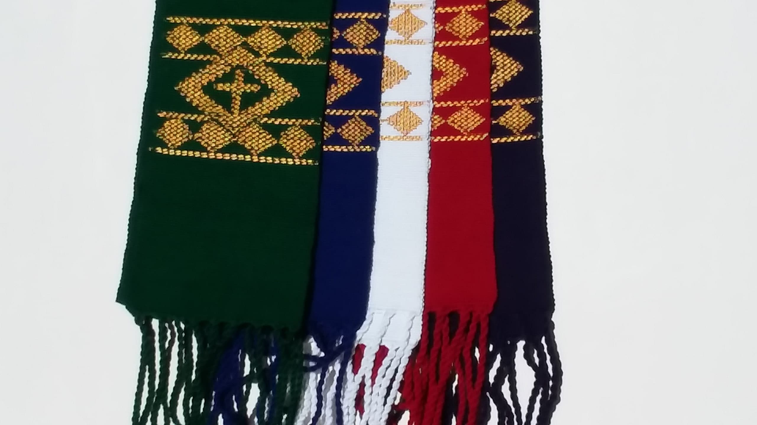 Clergy Stole Fair Trade Pastor Stole , Handwoven, Hand Embroidered, Red ...