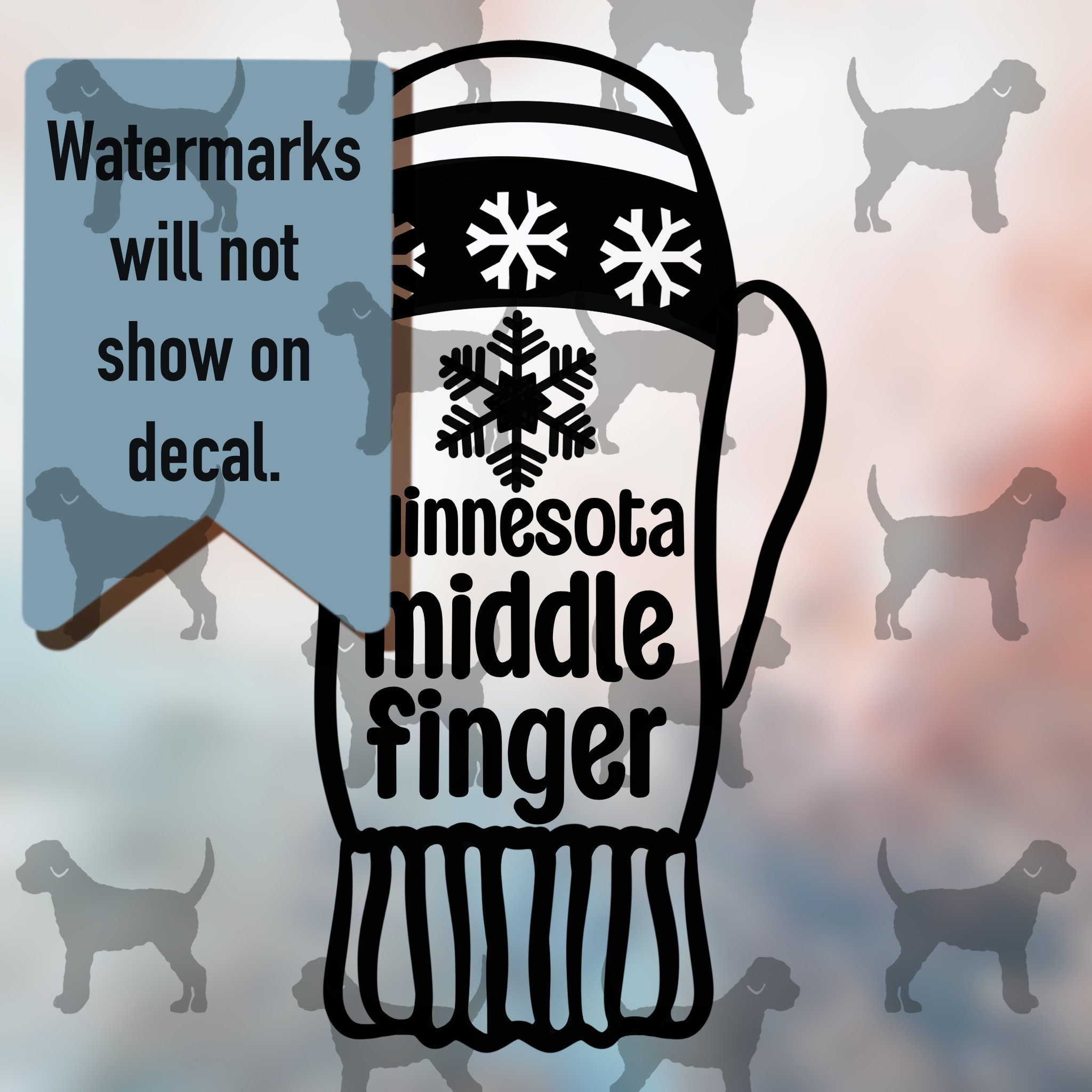 Minnesota Middle Finger Vinyl Decal - Etsy