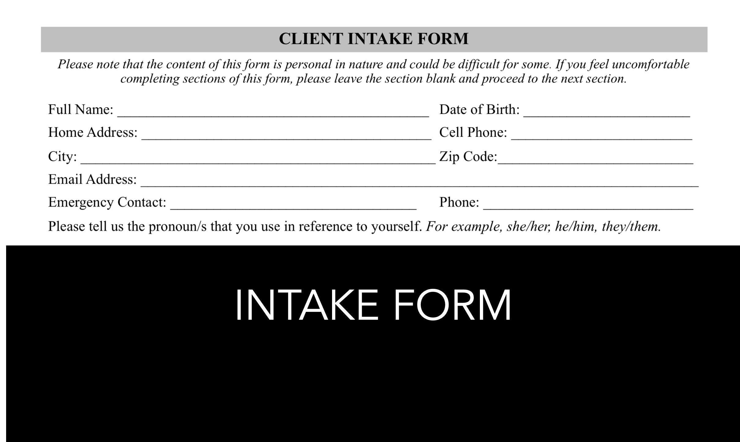 Mental Health Intake Form / Diagnostic Assessment - Etsy