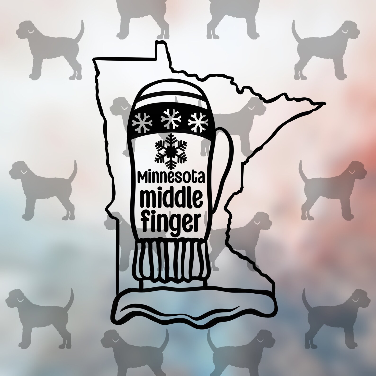 Minnesota Middle Finger Vinyl Decal - Etsy