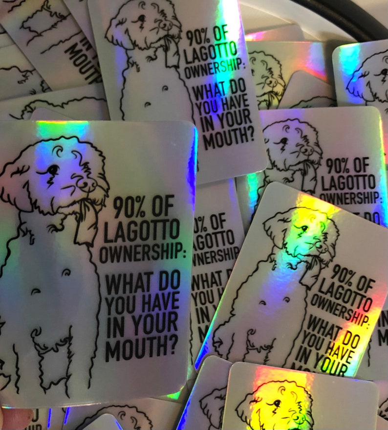 Lagotto Holographic Vinyl Sticker - Etsy